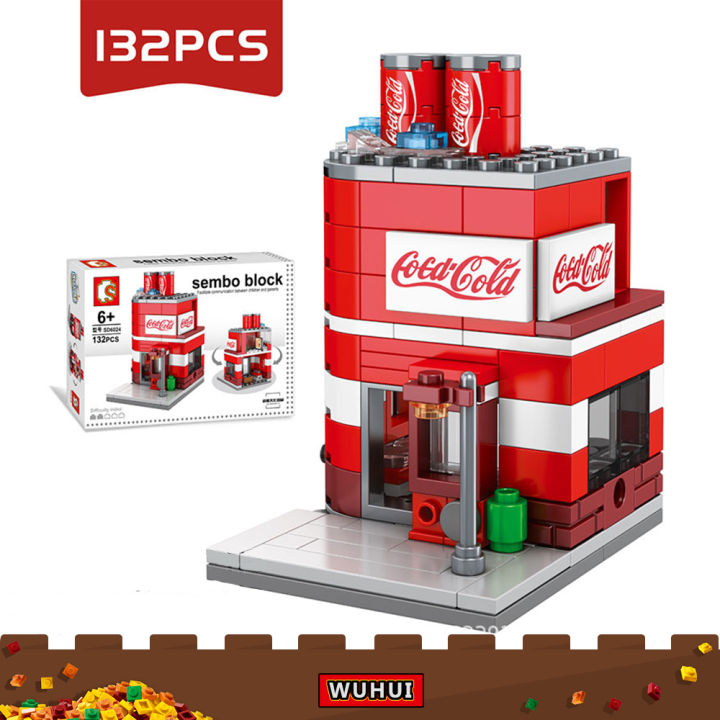 WUHUI 132PCS Mini City Street Scene Retail Store Mini Blocks Toy ...