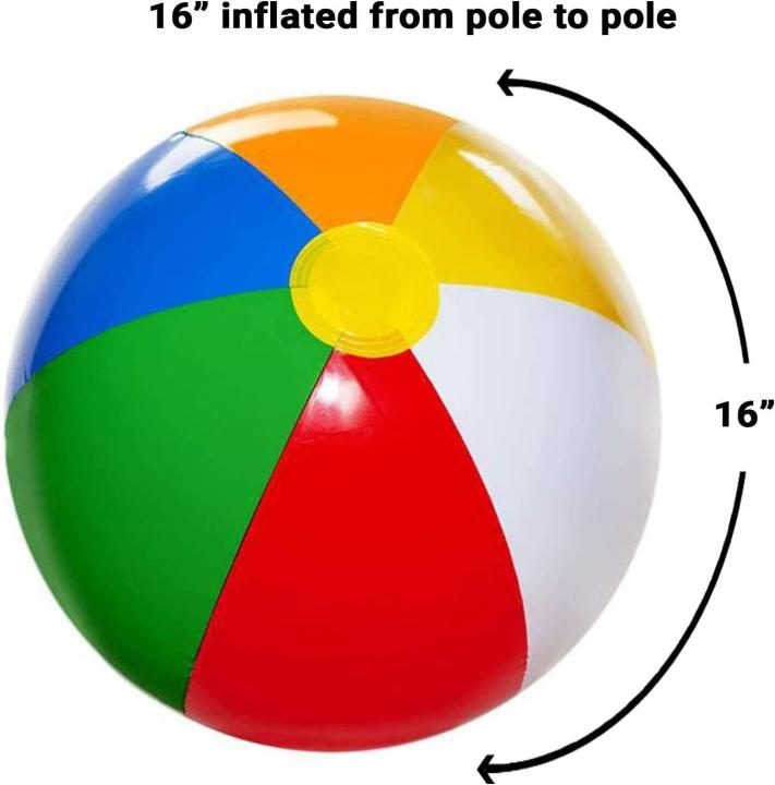 Summer Inflatable Rainbow Color Volleyball Swimming Pool Beach Ball for ...