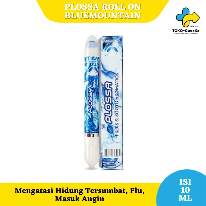 Plossa Minyak Angin Inhaler Dan Roll On Blue Mountain Biru 10 ml ...