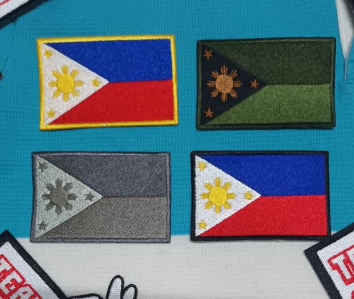 philippine flag patch embroidery 3inches x 2inches MS22045 pinas bandera philippines | Lazada PH