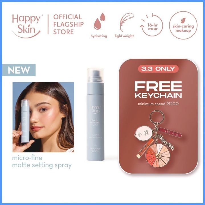 COD ℡ Happy Skin Fresh Morning Dew Micro-fine Matte Setting Spray ...