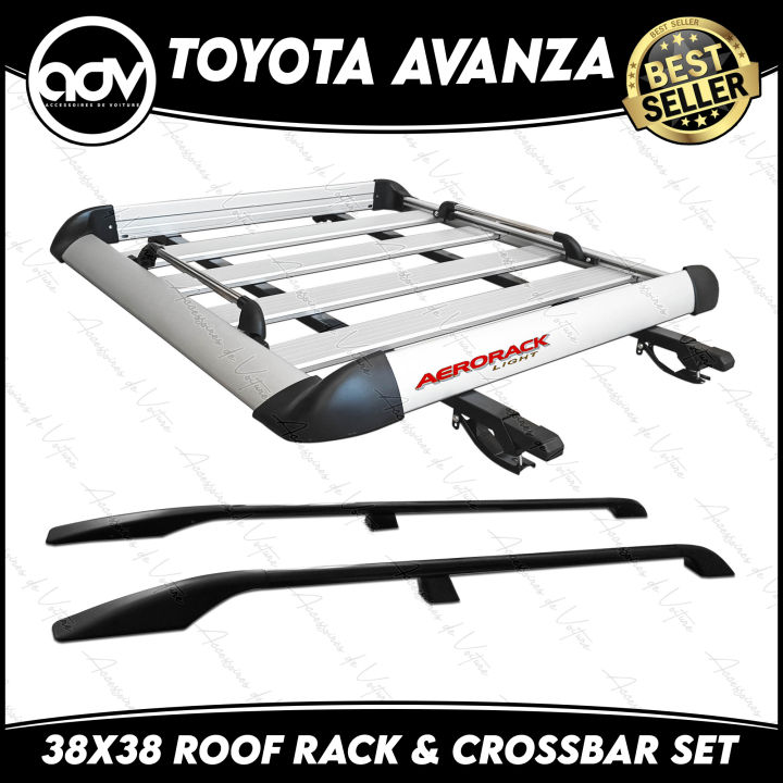 Toyota Avanza 2012-2021 AERORACK 38x38 Roof Rack Basket Silver and ...