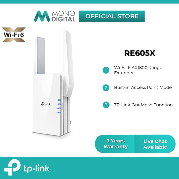 TP-Link RE505X / RE605X / RE705X AX1500/AX1800 Onemesh AX Wi-Fi 6 Range ...