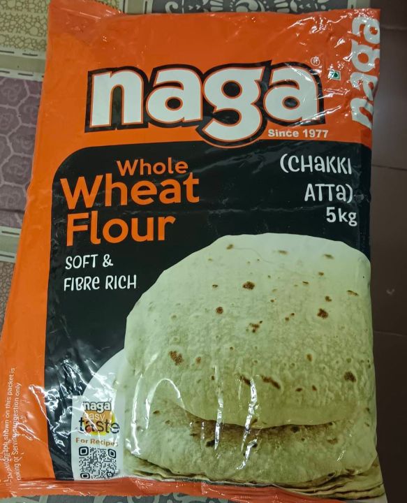 Chakki Fresh Atta, Naga Whole Wheat 5 Kg ข้าวสาลีสีเหลืองอำพันสีทองทุก ...