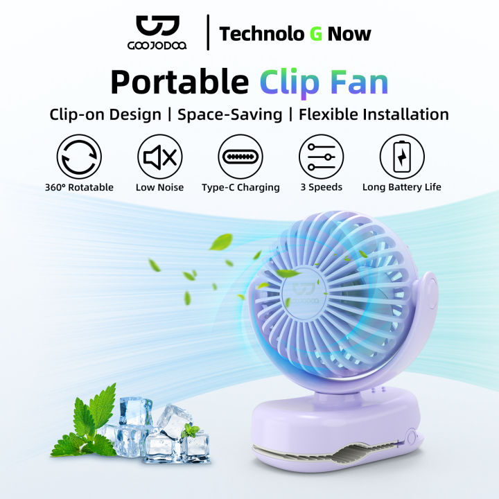 GOOJODOQ Bubble Clamp Fan Three Adjustable Model 360° Rotation 46DB ...