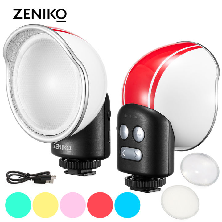 Zeniko VC3 bi 2500K-6500K Retro đèn LED có thể sạc lại đèn máy ảnh điền ...
