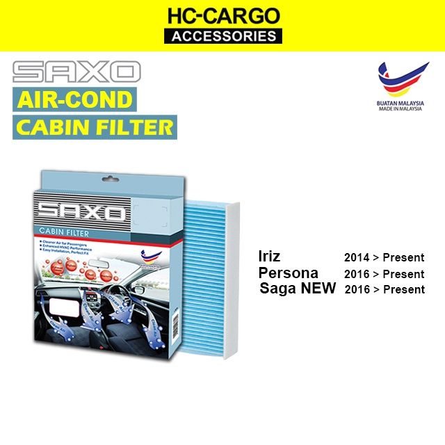 SAXO Proton Iriz/Persona 2019/Saga VVT Sandan Aircond Cabin Filter S ...