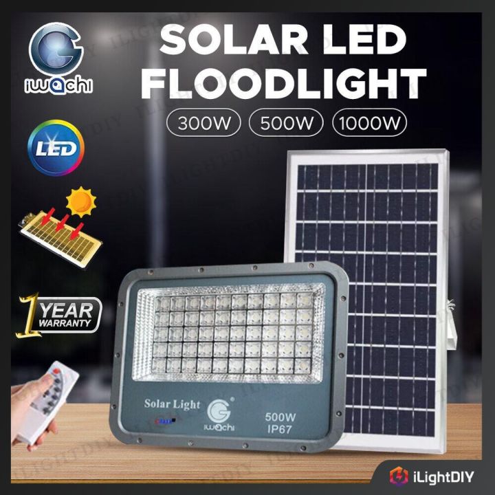 IWACHI 300W/500W/1000W SOLAR LED FLOODLIGHT | Lazada