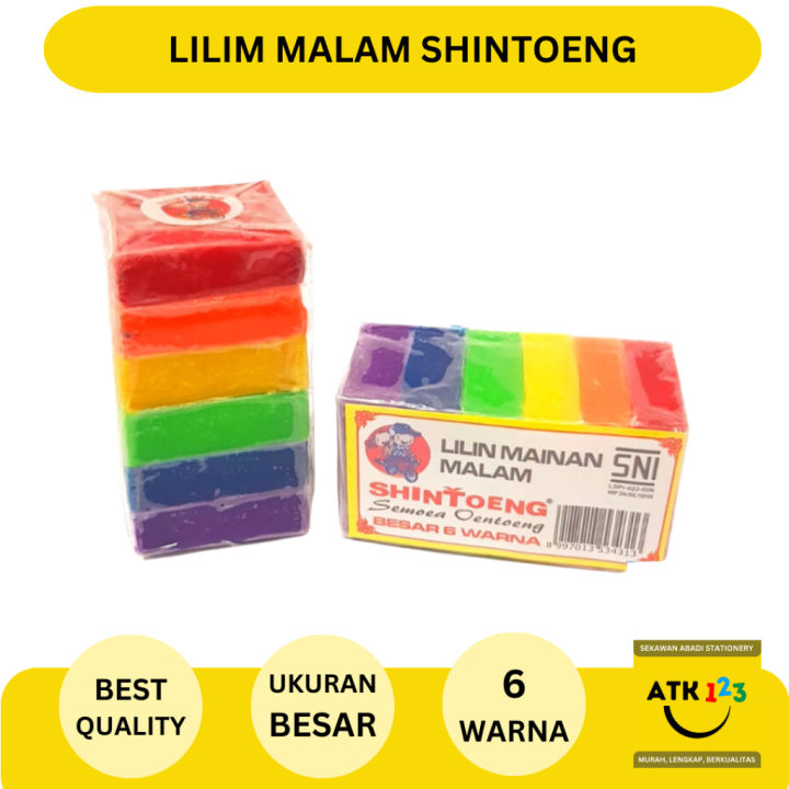 Lilin Malam Mainan / Plastisin Shintoeng Besar 6 Warna | Lazada Indonesia