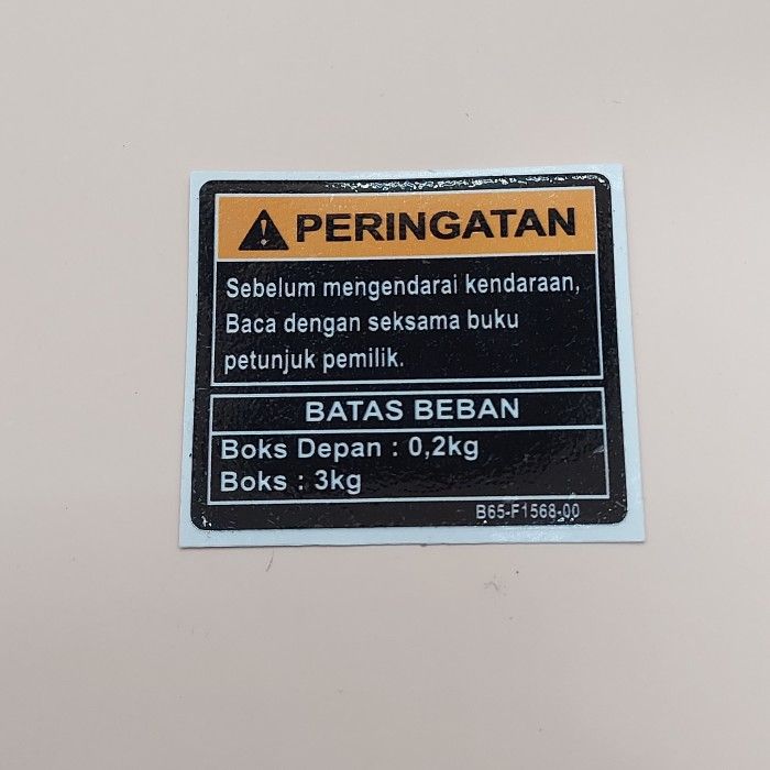 stiker warning sticker peringatan batas beban YAMAHA | Lazada Indonesia