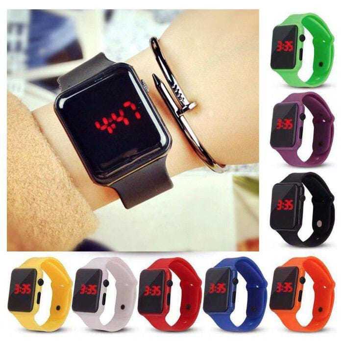 Jam Tangan LED Digital Watch Pria Karet Keren Souvenir Fashion | Lazada ...