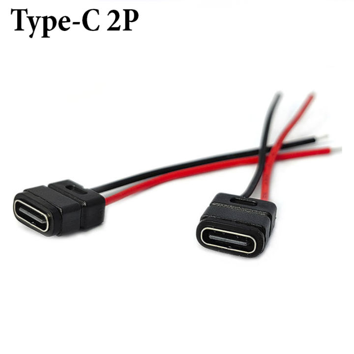 Đầu cắm Type-C 2P hàn sẵn ra 2 đầu dây âm dương ( giá 1 cái ) | Lazada.vn