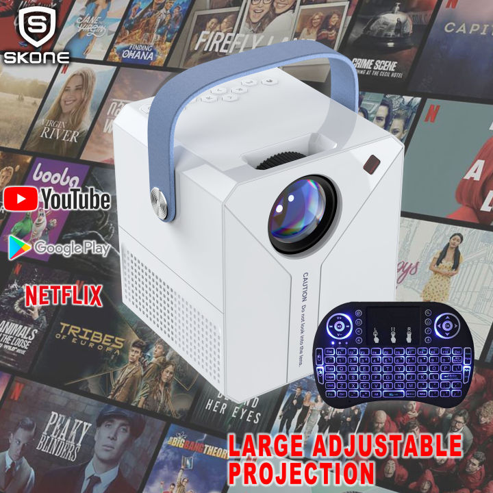 Smart Android Projector 4K Full HD 1080p WiFi Mini Home Theater HiFi ...