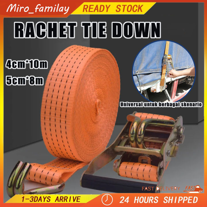 4-10M Tali Kecepatan Ratchet Tie Down 10 TON /Cargo Lashing Belt ...