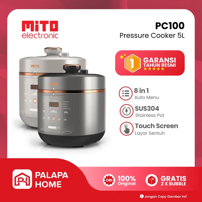 PROMO SALE Mito Pressure Cooker PC100 Electric Presto Listrik 5 Liter ...