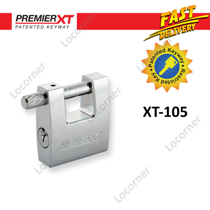 PREMIER XT Brass Padlock XT105 Patented Keyway (Difficult to Duplicate Key) | Lazada