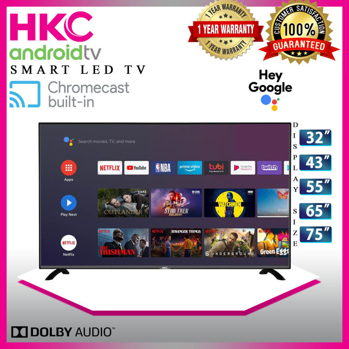 HKC Smart Android LED TV ( 32" 43" 55" 65" 75" Display Resolution ...