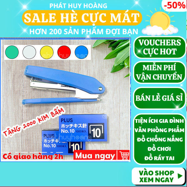 Đồ bấm kim số 10 Plus kèm 2 hộp kim bấm ( mỗi hộp 1000 cây ) Nhật Bản ...