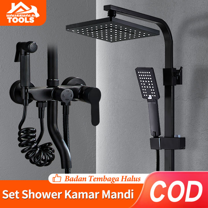 Set Shower Panas Dingin Persegi / Set Shower Kamar 3in1 Dengan Keran ...