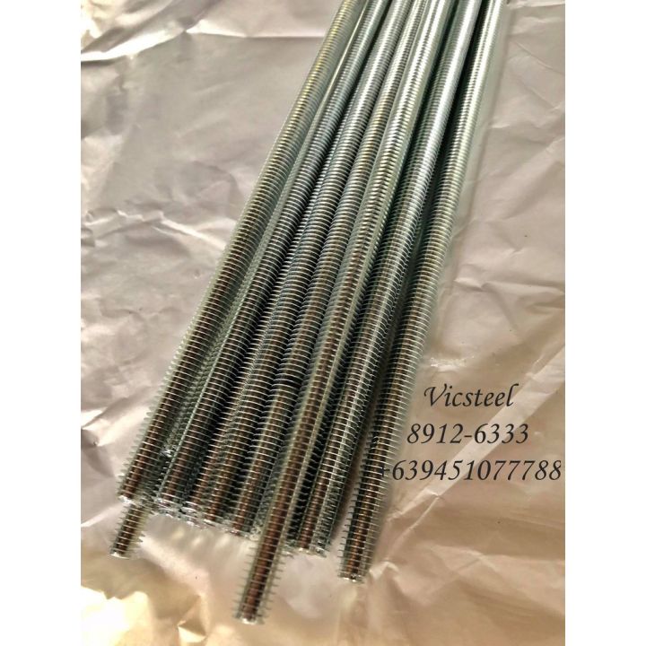 Gi Full Threaded Rod 3/8 x 3 meters , 1/4 , 1/2 , 5/8 inches (3 pcs of ...