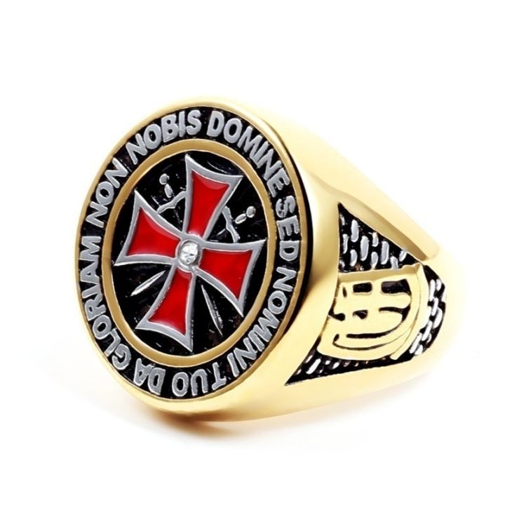Punk Rock Crusader Cross Rings for Men Knight Templar Knight Symbol ...