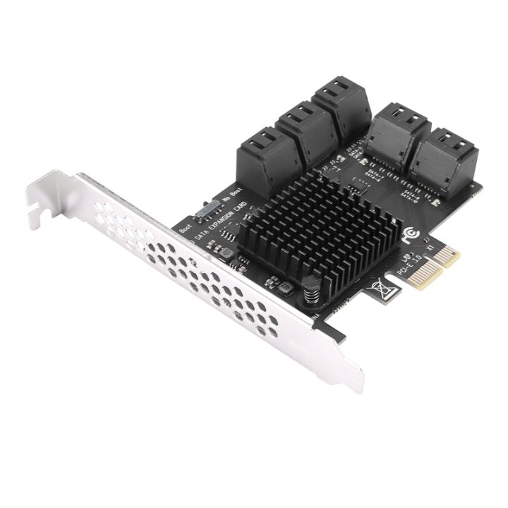 10 Port SATA 3.0 to PCIe X1 Expansion Card PCI Express SATA Adapter ...