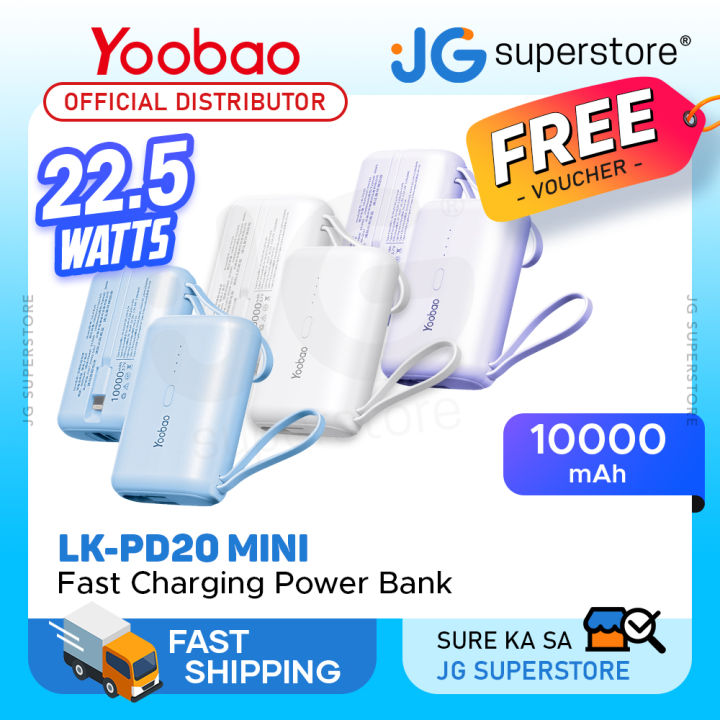 Yoobao LK-PD20 10000mAh 22.5W Fast Charge Mini Power Bank with Built-In ...