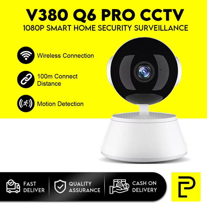 Popcorn Q6 V380 Pro CCTV Camera Wifi Connect 1080P Smart Home Security ...