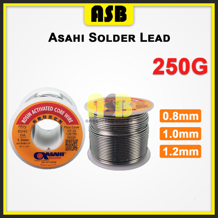 (1pc) 250 gram / 250 g ASAHI Solder Lead 0.8mm / 1.0mm / 1.2mm | Lazada