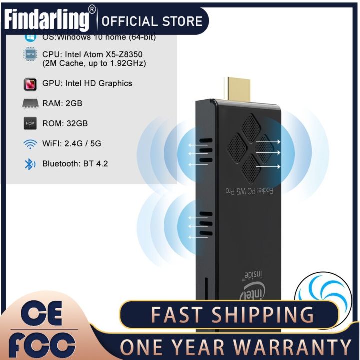 T5B Mini PC Portátil Intel Z8350 Quad Core 8GB 128GB Windows 10 Stick ...