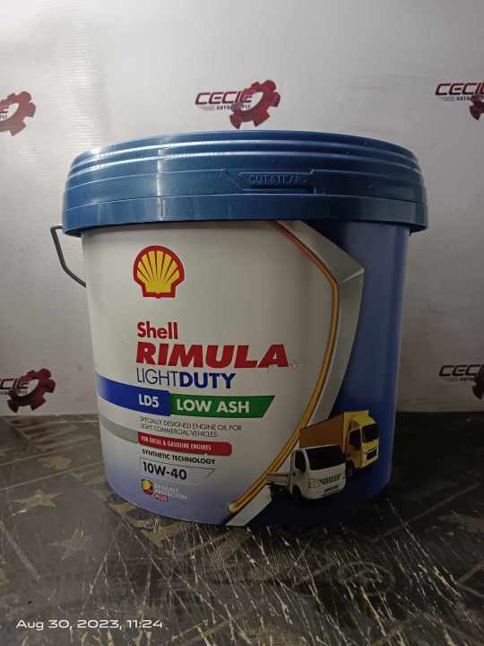 Shell Rimula Light Duty LD5 Low Ash Synthetic Technology SAE 10W-40 for ...