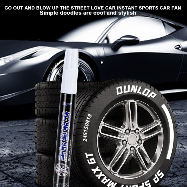 1 Piece Car Paint Pen Waterproof Car Wheel Tire Oily Painting Mark Pen ...