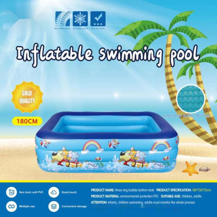 【Buy 1 Take 1】Inflatable Swimming Pool Thickened Indoor Square Children ...