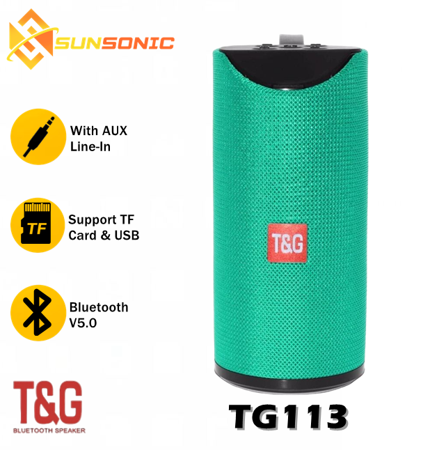 T&G TG113 Super Bass Splashproof Wireless Bluetooth Portable Smart ...