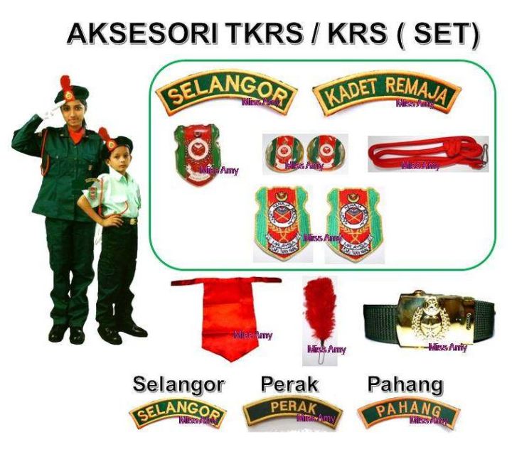 KADET REMAJA SEKOLAH ( KRS / TKRS ) - AKSESORI (SET) Selangor / Perak ...