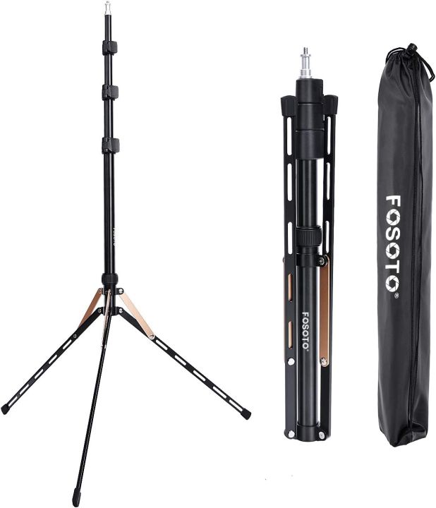 FOSOTO 75in Adjustable Fold Video Tripod Light Stand Super Lightweight ...