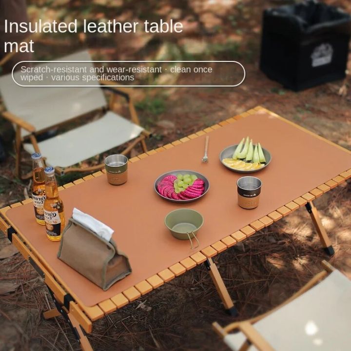 Outdoor Chicken rolls table mat Camping heat insulation waterproof table mat waterproof mat pu ...