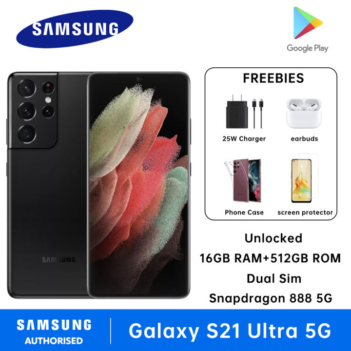 Samsung Galaxy S21 Ultra 5G Smartphones Dual Sim 16GB RAM + 512GB ROM Snapdragon 888 5G 5000 mAh ...