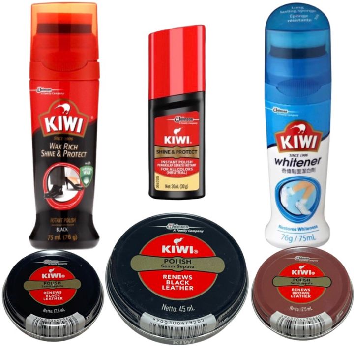 ,,,Kiwi Shoe Polish Shine and Protect (Black / Brown Leather / White ...