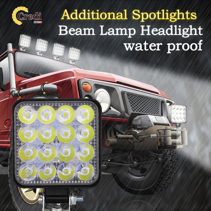 12V 24V 2.5 3 4 inch LED Work Light Beam Lamp Headlight Additional ...