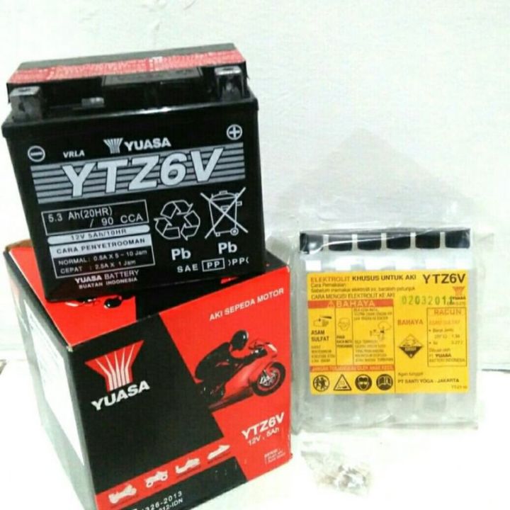 Aki Accu Yuasa YTZ7V CB150R CBR150R CB150X Sonix 150 Supra GTR 150 CRF 150 | Lazada Indonesia