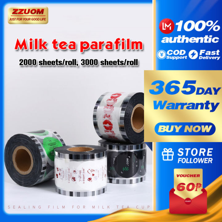 ZZUOM 2000Pcs-3000Pcs Cup sealing film Boba milk tea milk cover ...