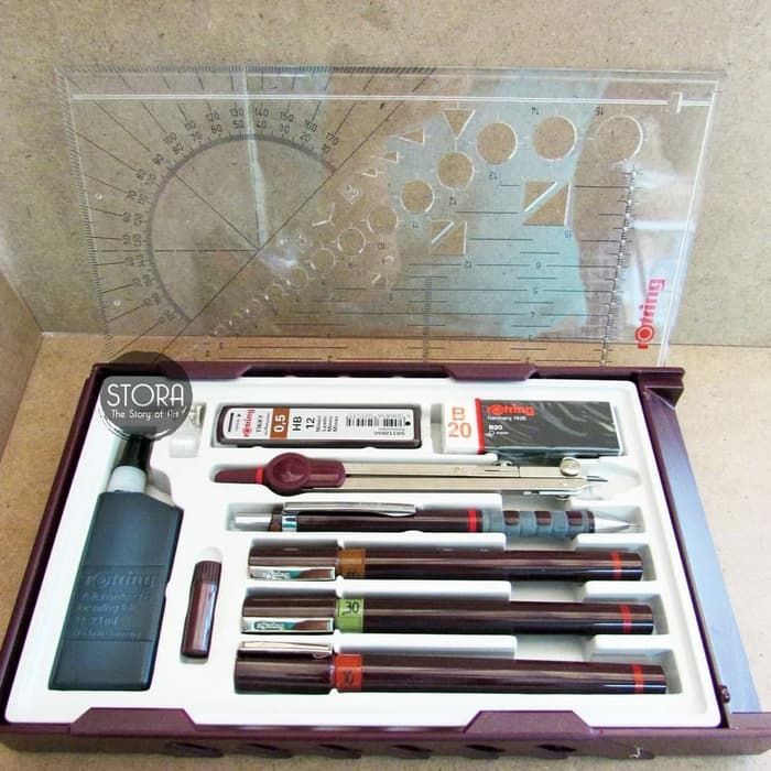Rotring Rapido College Set 0.1 0.3 0.5 Isograph Master Box | Lazada ...