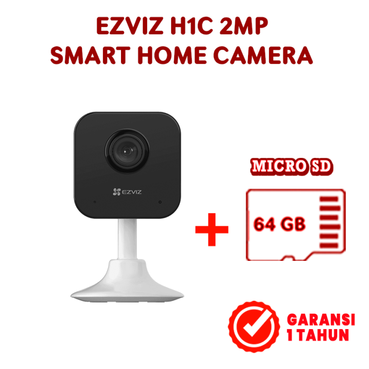 EZVIZ H1C 2MP ADAPTOR TYPE C SMART WIFI INDOOR FREE MEMORI 64GB ...