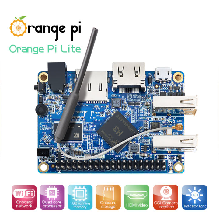 Orange Pi Lite 1GB RAM Allwinner H3 Quad-Core Mini PC Wifi SBC Single Board Computer Open Source ...