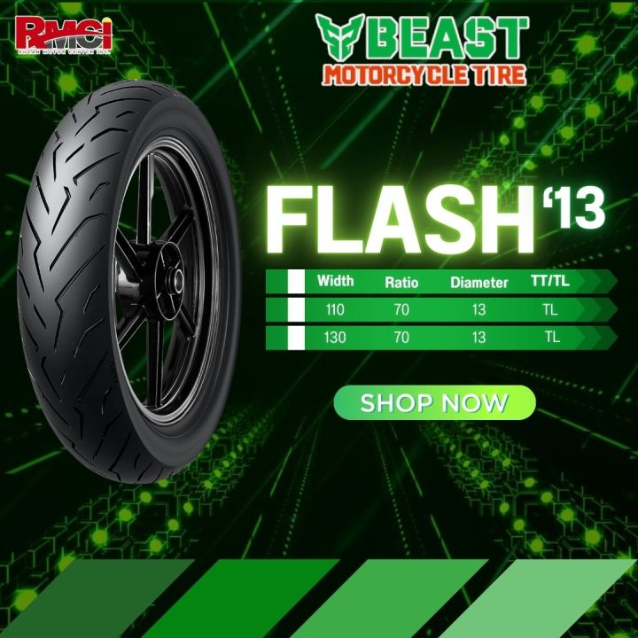 Beast Tire Flash 110/70-13 | 130/70-13 | Lazada PH