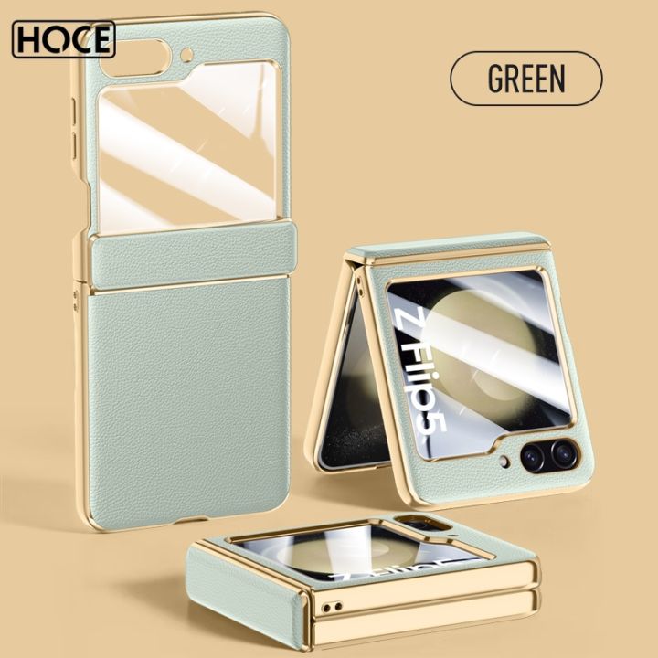 Hoce zflip5 zflip6 zflip7 3 trong 1 Mạ sang trọng da Ốp điện thoại cho ...