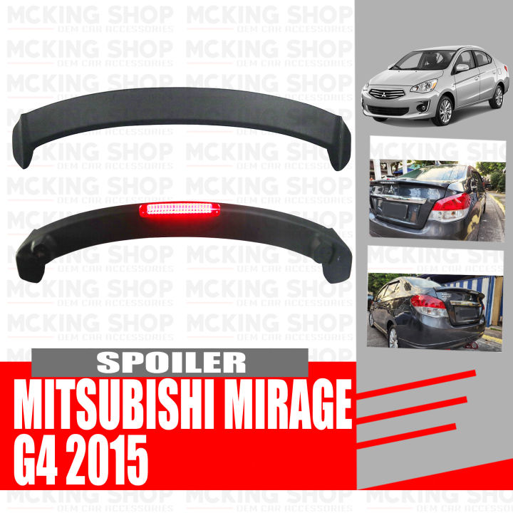 Mitsubishi Mirage G4 2015 with Light Rear Trunk Spoiler (Matte Black ...