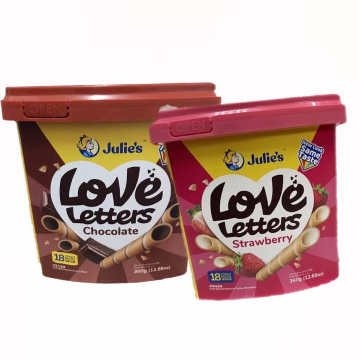JULIES LOVE LETTERS CHOCOLATE/STRAWBERRY 18PACKS 360G | Lazada