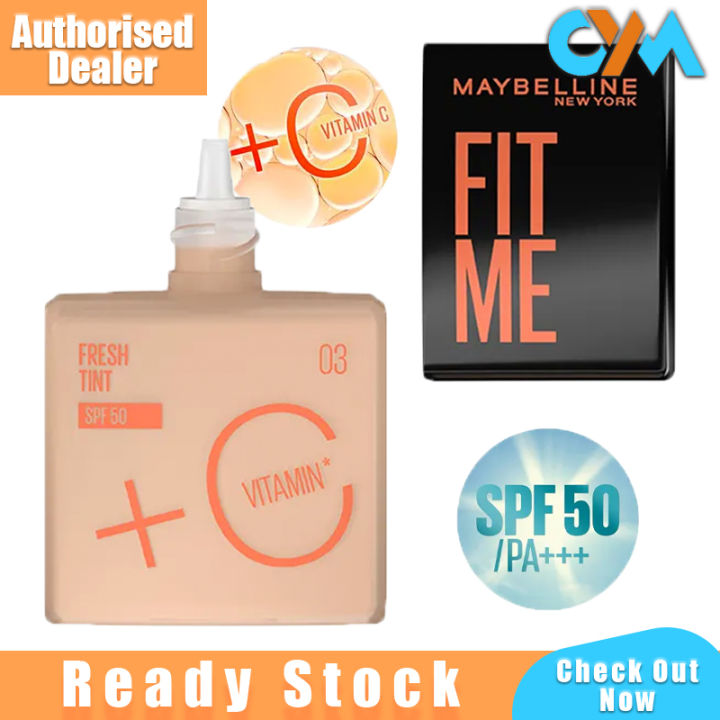 Maybelline Fit Me Foundation Fresh Tint Shade Vitamin C 30ml SPF50 ...